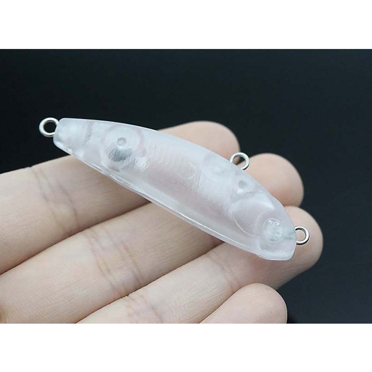 10PCS Unpainted 5.6cm 4g Pencilbait Popper lipless Blanks with Free 3D Fishing Eye Crankbait Baits Simulation Blank Body Clear Hard Clear Minnowbait Topwater Freshwater DIY Lure kit 8324