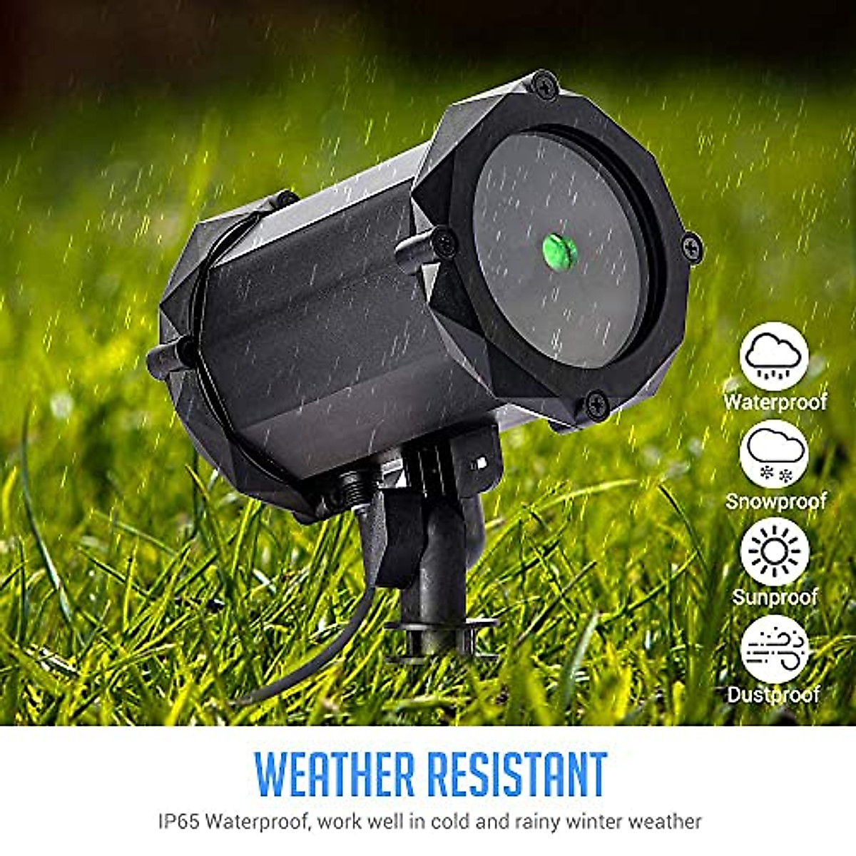 Lunhoo Christmas Laser Lights 18 pic Star Projector Party Lighting for Christmas Halloween and Holiday