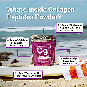 Hydrolyzed Collagen Powder - Joint, Skin, Hair, and Nail Support | Types I & III Peptides | Non-GMO, Grass-Fed, Hormone-Free, Dissolves Easily | by Essential Elements - 41 Servings - 16oz