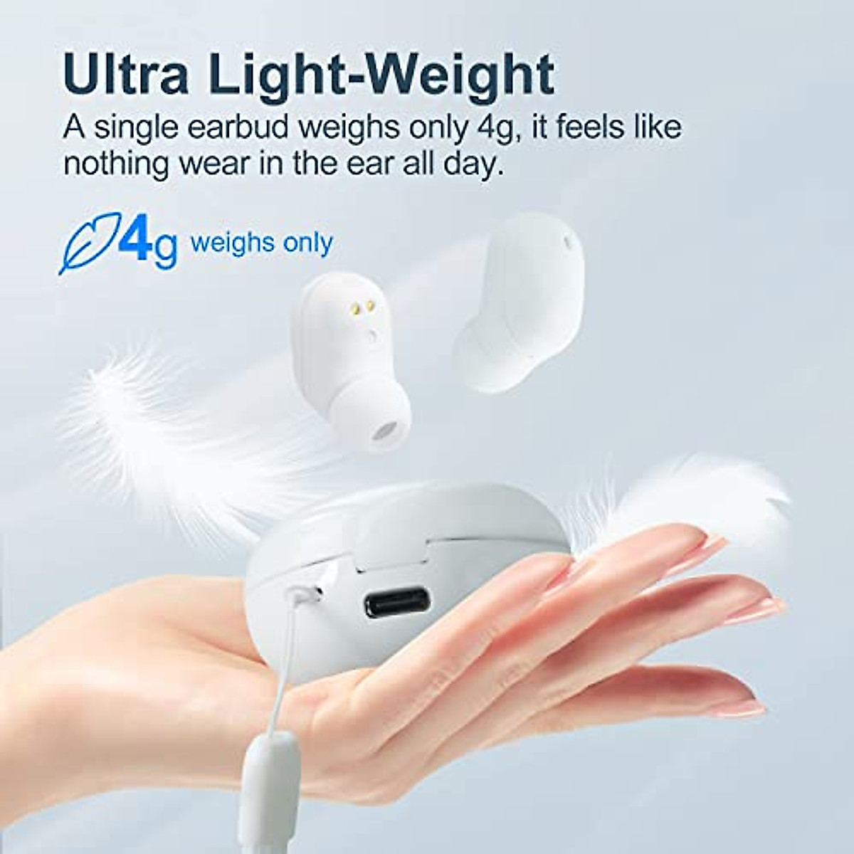 Wireless Earbuds for Kids,Bluetooth Headphones for Small Ears Women Man Adults,25hrs Playtime Built in Mic Earphones Premium Deep Bass in Ear Headset for School Sport Gym (Pink)