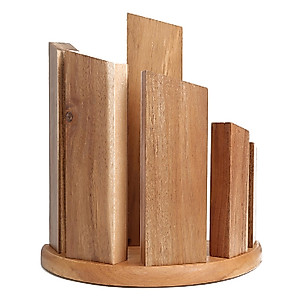 Uniharpa Wooden Semi-circular 360° Magnetic Knife Block Holder Rack Magnetic Stands with Strong Enhanced Magnet & Anti Slip Feet