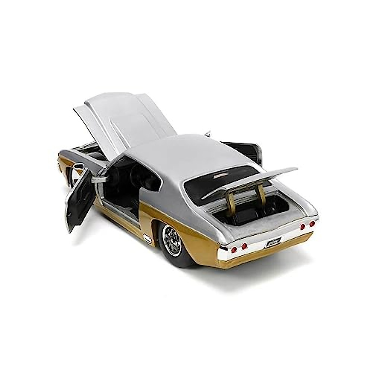 1970 Chevy Chevelle SS, Gold and Silver - Jada Toys 34116-1/24 Scale Diecast Model Car