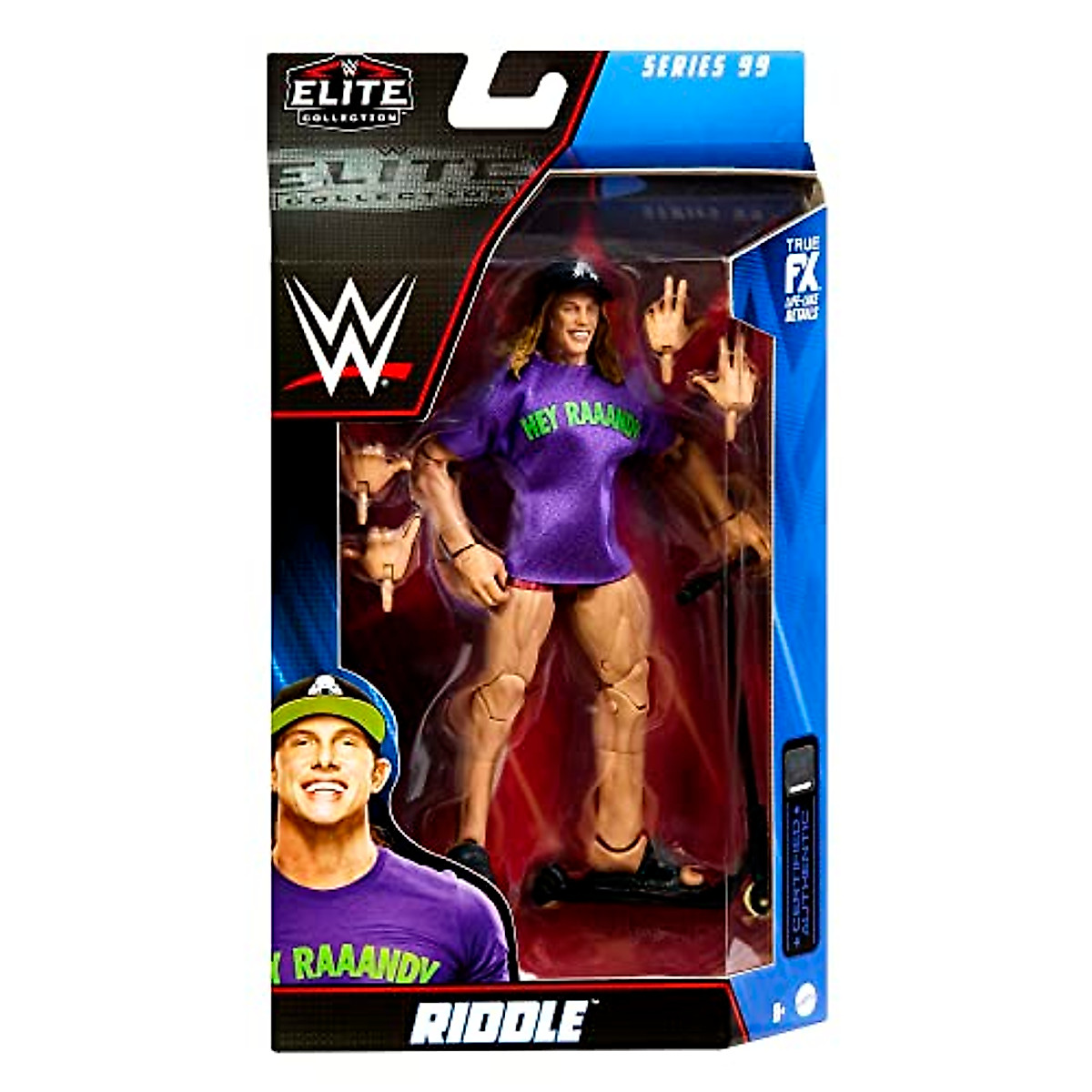 Mattel WWE Riddle Elite Collection Action Figure, Deluxe Articulation & Life-like Detail with Iconic Accessories, 6-inch