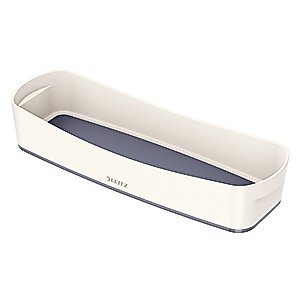 Leitz 52581001 Long MyBox Organiser Tray, High Gloss Plastic, White/Grey;MyBox