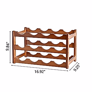 Maydear Multi-Tier Bamboo Wine Rack, Wine Racks Countertop, Freestanding Display Stand Shelves-3 Tier
