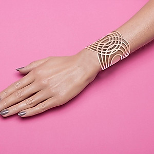 37YIMU 4 Pcs Gold Cuff Bangle Bracelet for Women Open Wide Wire Bracelets Gold Wrist Cuff Wrap Bracelets