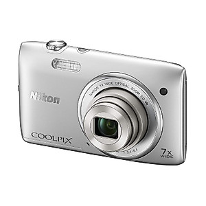 Nikon COOLPIX S3500 20.1 MP Digital Camera with 7x Zoom (Silver) (OLD MODEL) (Renewed)