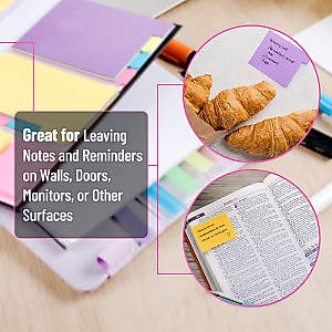 Mr. Pen- Sticky Notes Set, Sticky Notes Tabs, 410 Pack, Divider Sticky Notes, School Supplies, Office Supplies, Planner Sticky Notes, Sticky Note Dividers Tabs, Book Notes, Bible Sticky Notes