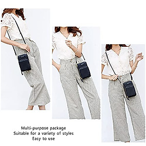 myfriday Small Crossbody Cell Phone Purse for Women, Mini Messenger Shoulder Handbag Wallet with Credit Card Slots A-black