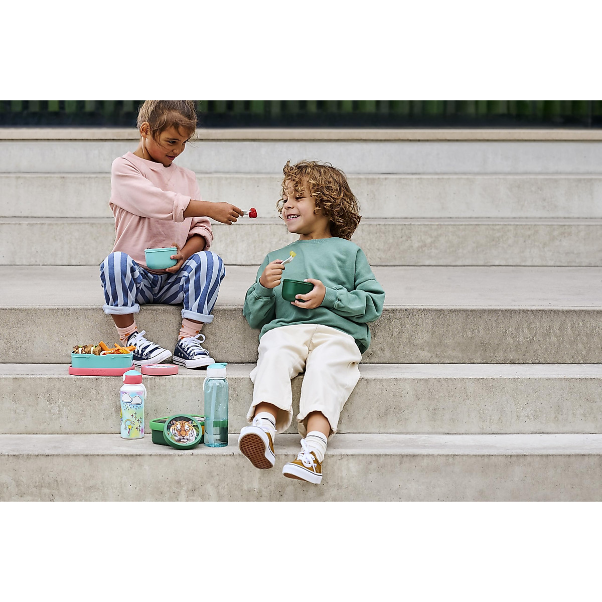 Mepal - Fruitbox Campus - Snack box for kids - Dishwasher and microwave safe - BPA free - 300 ml - Leopard