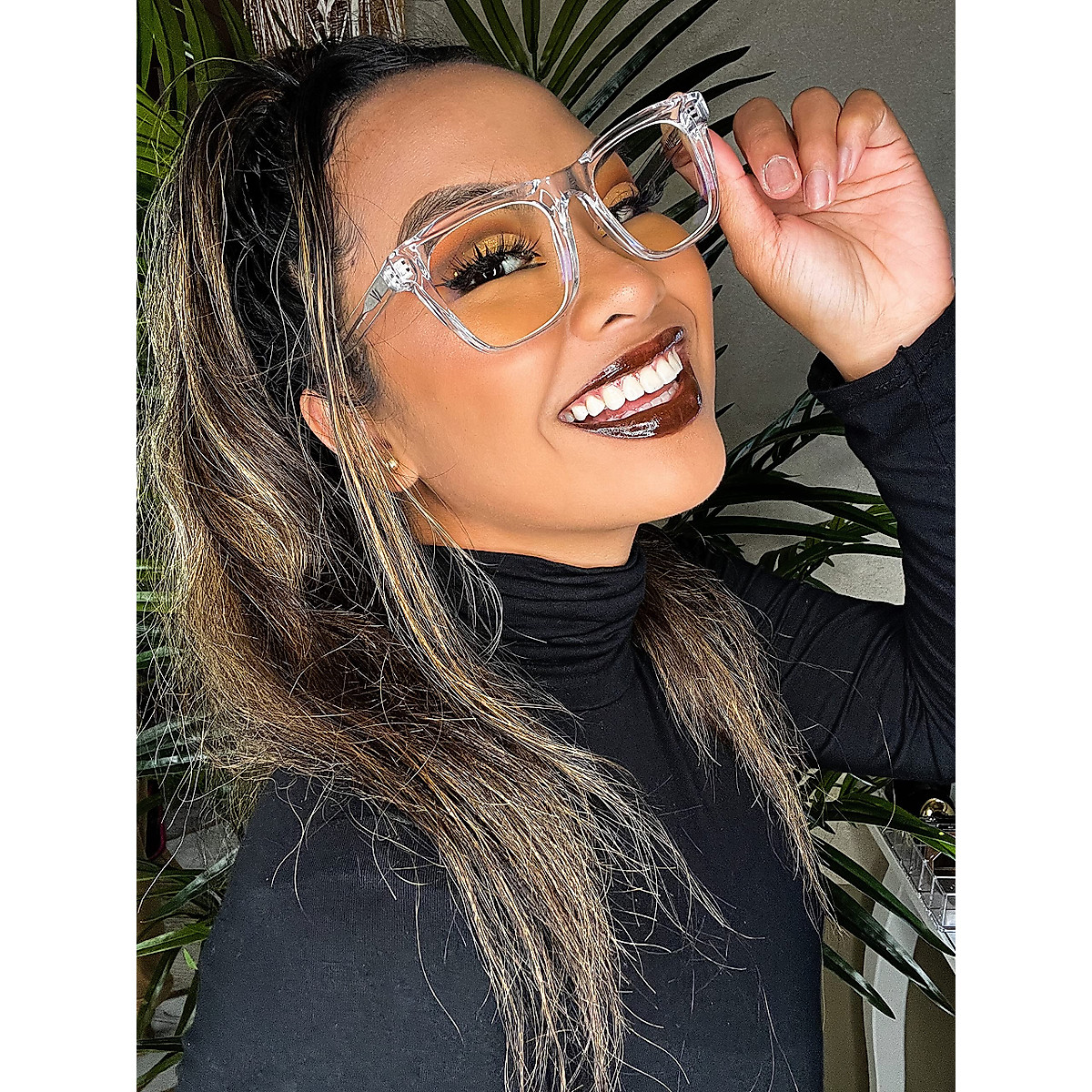 VISOONE Acetate Blue Light Blocking Glasses Square with Anti Glare for Computer Women and Men BONA