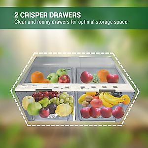 Equator Advanced Appliances 14.3 cu. ft. Freestanding Top Freezer Refrigerator Frost Free, Reversible Door, Energy Star (Europe) Stainless