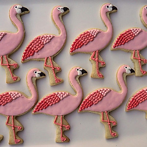 Tropical Hawaiian Cookie Cutters 3-Pc. Set Made in USA by Ann Clark, Pineapple, Palm Tree, Flamingo