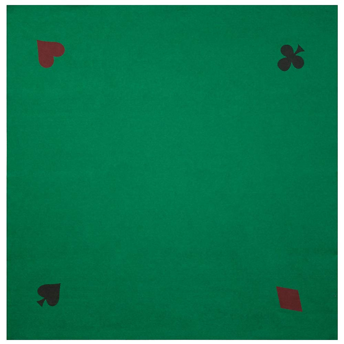 GSE 40" x 40" Casino Poker Card Playing Tabletop Felt Layout Mat, Playing Card Poker Games Square Table Mat