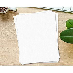 Linen Textured Cardstock White 100 Sheets 80 lb Cover, 8.5 x 11 Inches for Printers, Invitation, Arts and Craft, Scrapbook, DIY Projects