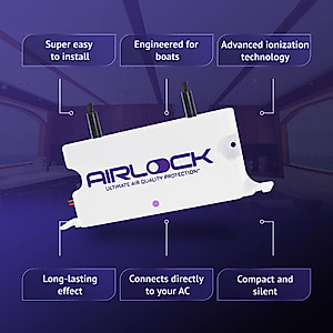 Airlock Boat Odor Air Purifier - Marine Air Purifier for Fresh Clean Air | Boat Accessories | Easy to Install | Maintenance-Free | Deodorizer Odor Eliminator