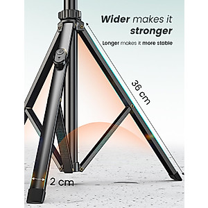 71'' Phone Tripod & Selfie Stick, Tripod for iPhone with Detachable Remote, Portable Phone Tripod Stand for Video Recording, Travel Tripod for Cell Phone, Compatible with Smartphones, DSLR