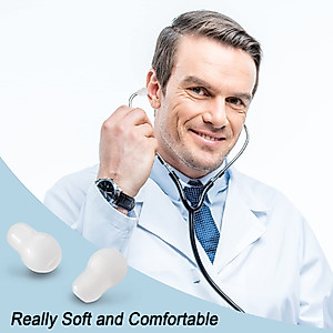 Silicone Ear Tips Replacement for MDF &Littmann Stethoscopes - Universal Soft Fit Littman Earpieces Snap Tight Soft Sealing Ear Pieces,Cardiology IV Parts & Littmann Stethoscope Parts