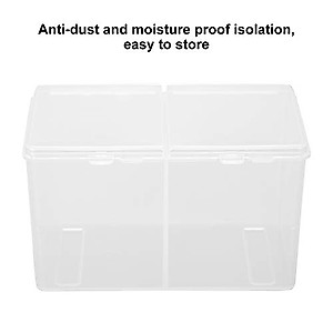 Plastic Craft Organizer Case, Nail Art Organizer - 2 Grids Nail Polish Glitter Powder Piece Cotton Swab Comestic Makeup Remove For Organizer Storage Box