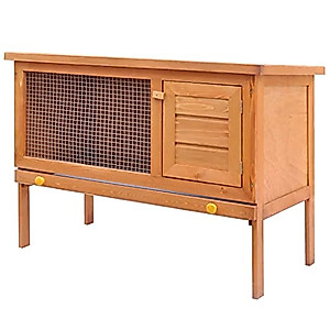 Online Gym Shop CB17590 Outdoor Wooden Chicken Coop Rabbit Hutch Small Animal House Pet Cage 1 Layer - 36 in.