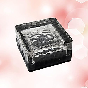 Housoutil Solar Brick Lights Solar LED Brick Solar Bricks Outdoor Floor Tile Lamp Solar Brick LED Solar Ice Rocks