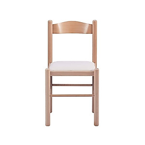 Linon Julian Wood Set of Two Side Dining Chairs in Natural Brown