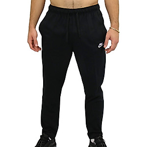 Nike NSW Club Pants Open Hem Jersey Black/White LG