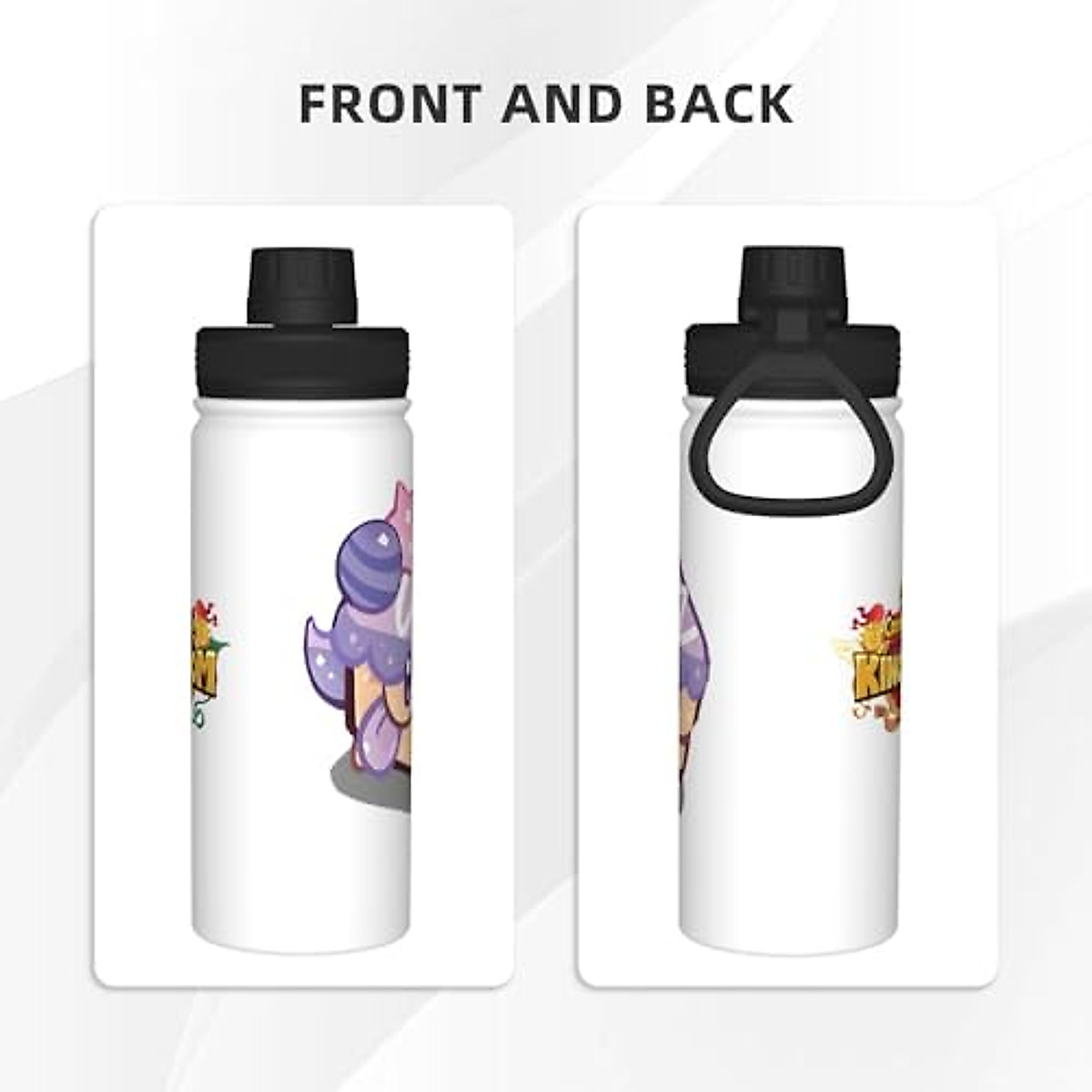 Cookie Printed Student Thermos Water Cup, Portable Water Cup