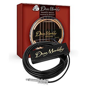 Dean Markley Pro Mag Grand Acoustic Guitar Humbucker Pickups, Maple Wood Design Active Soundhole Pickup Ebony Finish, Hum-Cancelling Acoustic Guitar Pickup for Studio Recording and Live Performance