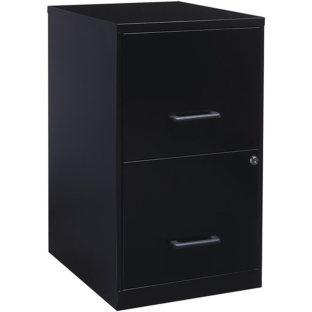Scranton & Co Metal 2 Drawer Letter File Cabinet in Black