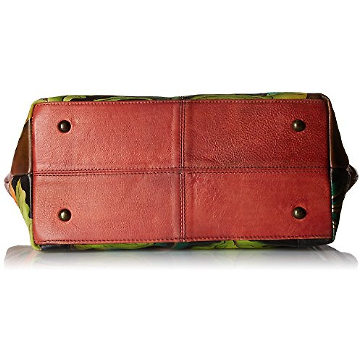 Anna by Anuschka womens N157Genuineleatherconvertible Large Tote Hand-painted Original Artwork,Mediterranean Garden,Large