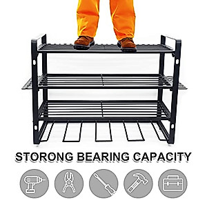 Lindafo Power Tool Organizer,Garage Tool Organizer Wall Mount,Power Tool Storage Rack 4 Layers,Heavy Duty Metal Cordless Drill Storage,Drill Charging Station,Utility Rack for Screwdriver and Pliers