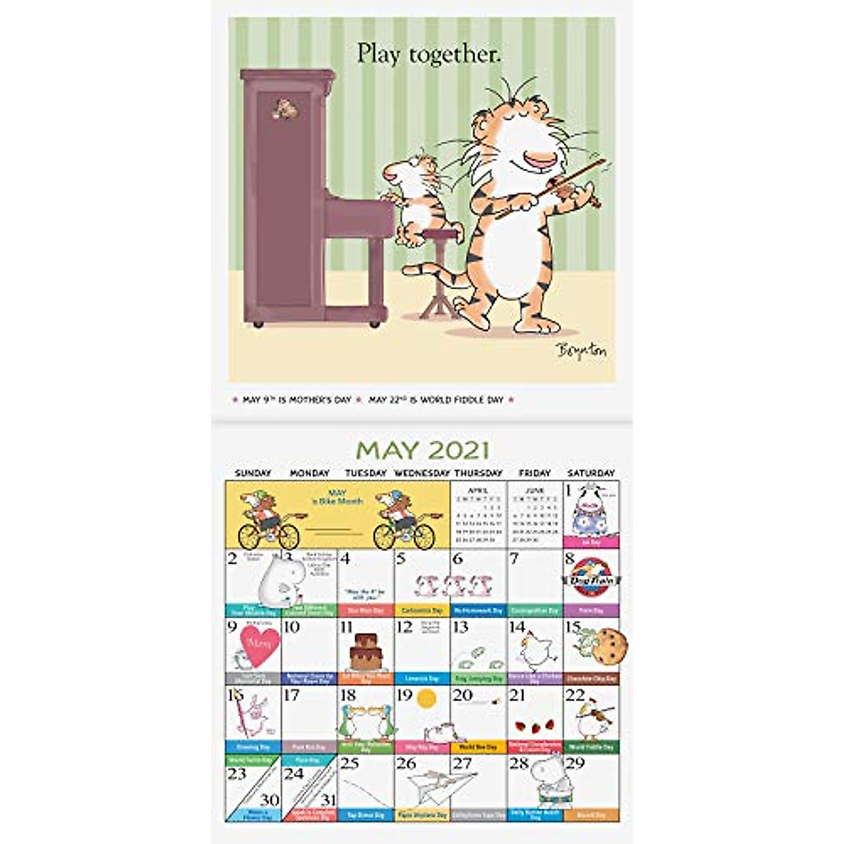 Sandra Boynton's Every Day's a Fabulous Holiday 2021 Wall Calendar