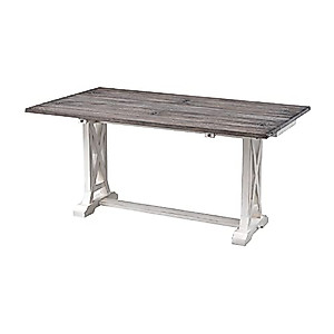 Coast to Coast Imports Bar Harbor II Fold Console Table, Cream, 18" D x 64" W x 31" H, (A48111)