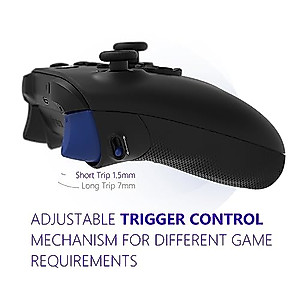HEXGAMING ULTRA X Wireless Controller for Xbox Series X & S, for Xbox One, for Windows 7/8/10-4 Remappable Back Buttons - Adjustable Triggers - Interchangeable Thumbsticks - 6 Profiles - Green Weeds