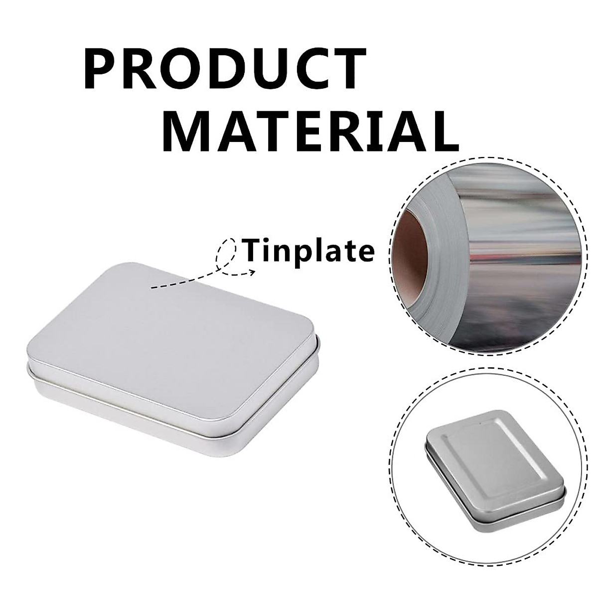 NeDengGHY Tin Container Mini Tin Box Portable Cards Storage Tin for Storing Playing Cards Candy Chocolate Pills Jewelry