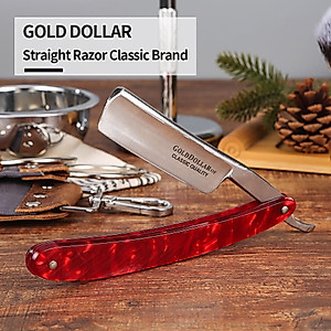 Straight edge razor men without stabilizer barber straight razor with acrylic handle shaving safety razor