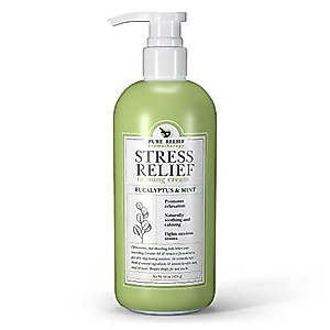 Pure Relief Eucalyptus Body Lotion Herbal Skin Care Stress Relief Lotion For Women | Calming Arnica, Coconut Oil, & Mint Lotion | Aromatherapy Dry Skin Moisturizer & Arnica Bruise Body Cream,16 Oz