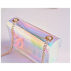 Mini Hologram Clear Cross Body Purse Shoulder Bag Handbag for Women (Style A)