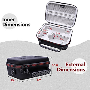 Hard Case for Sony ZV-1F / ZV-1 / ZV-1 II Digital Camera with Shoulder Strap by LTGEM, Fits Vlogger Accessory Kit Tripod and Microphone - Travel Protective Carrying Storage Bag(Black+Grey)