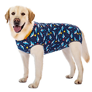 kzrfojy Dog Surgery Recovery Suit Dog Onesie Dog Bodysuit Surgical Suit for Female (Not Need Roll It Up to Go Potty for Male Dogs) Spay Post Healing Neuter After Surgery Suits