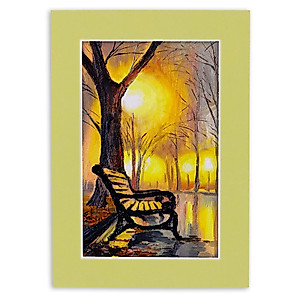 12x18 Mat Bevel Cut for 11x15 Photos - Acid Free Pistachio Green Precut Matboard - For Pictures, Photos, Framing - 4-ply Thickness