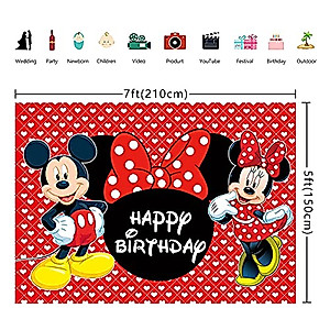 WRQ Baby Shower Mouse Party Backdrop Boys and Girls Photography Background 1 Birthday Birthday Party Decoration Supplies 7x5ft