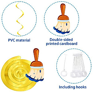 54 Pieces Art Party Decorations Hanging Swirls Painting Party Hanging Decorations Painting Party Supplies