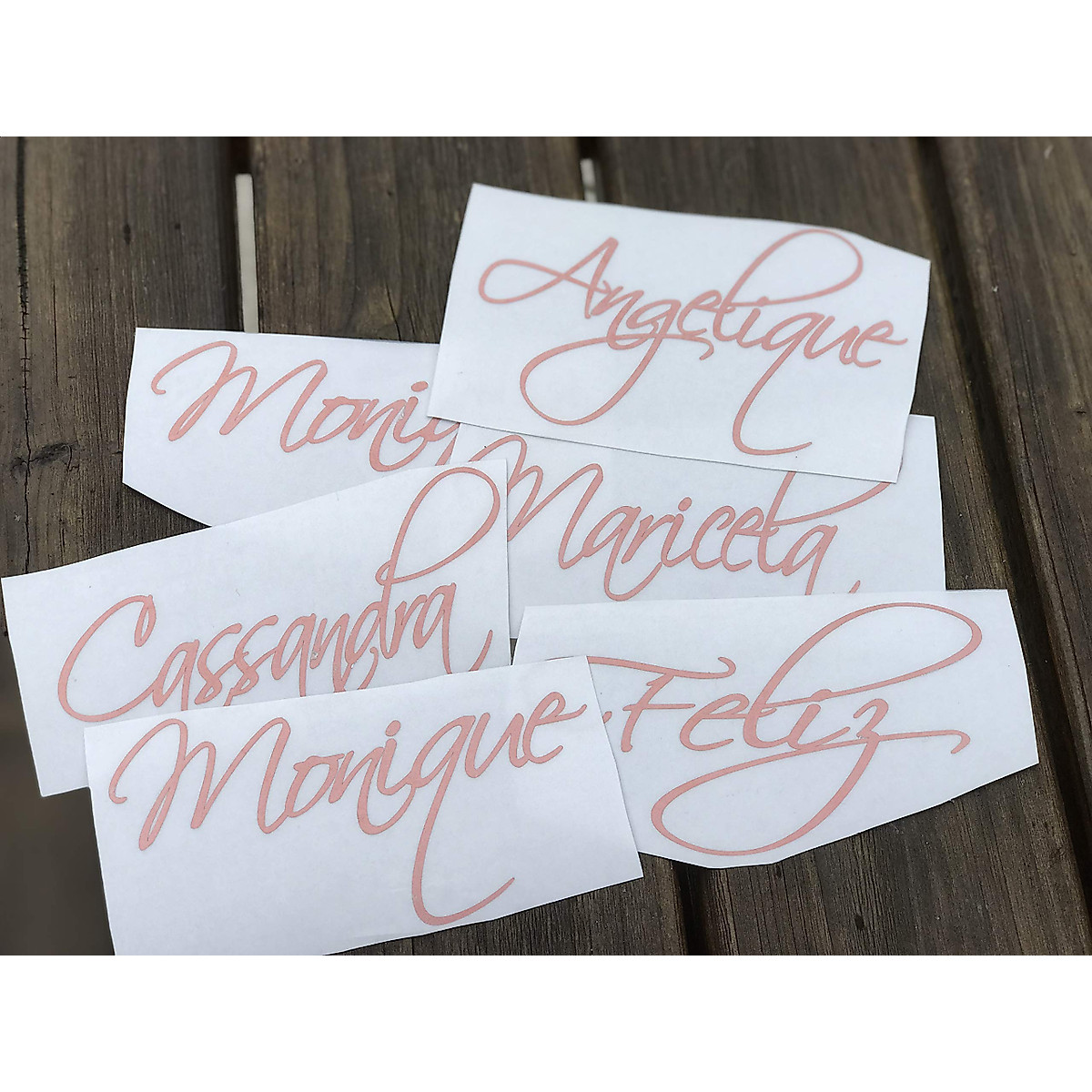 Personalized Bridesmaid Vinyl Decal ONLY DIY for Tumblers Cups Rose Gold on Champagne Glasses Maid of Honor Gifts