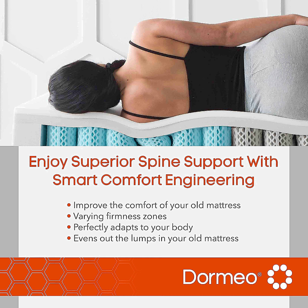 The Premium Mattress Topper by Dormeo (Queen) and True Evolution Pillow Bundle