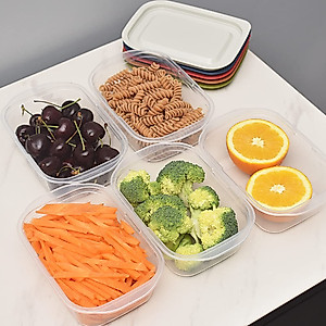 Cozihom Food Storage Containers with Lids, BPA-Free Meal Prep Storage Box, Reusable, Stackable, with Lids and Steam Vent, Microwave & Dishwasher Safe, 13Oz/400ml, Set of 5