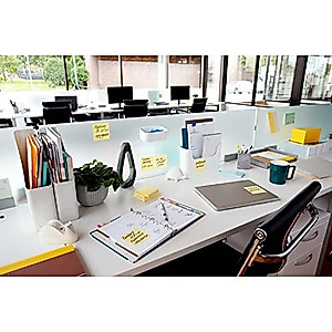 Post-it Super Sticky Notes, 3 in x 5 in, 12 Pads, 2x the Sticking Power, Canary Yellow, Recyclable (655-12SSCY)