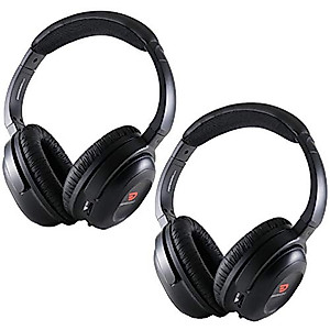 DRIVE AUDIO Compatible with uConnect VES Dodge Grand Caravan & Chrysler Town & Country & Jeep Wireless Headphones (2 Pack) OEM Car Headsets 2006 2007 2012 2014 2015 2016 2017 2018 2019 2020 2021 2022