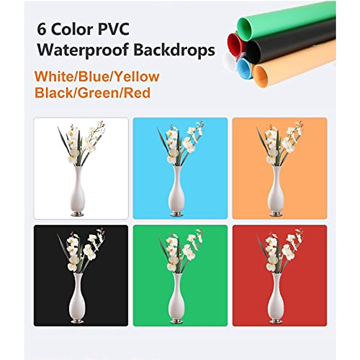 Goottan Photo Studio Light Box, 12"x12" Professional Photo Shooting Tent Box Lighting Kit with 120 LED Lights and 6 Backdrops, Portable Light Box Photography for Small Items